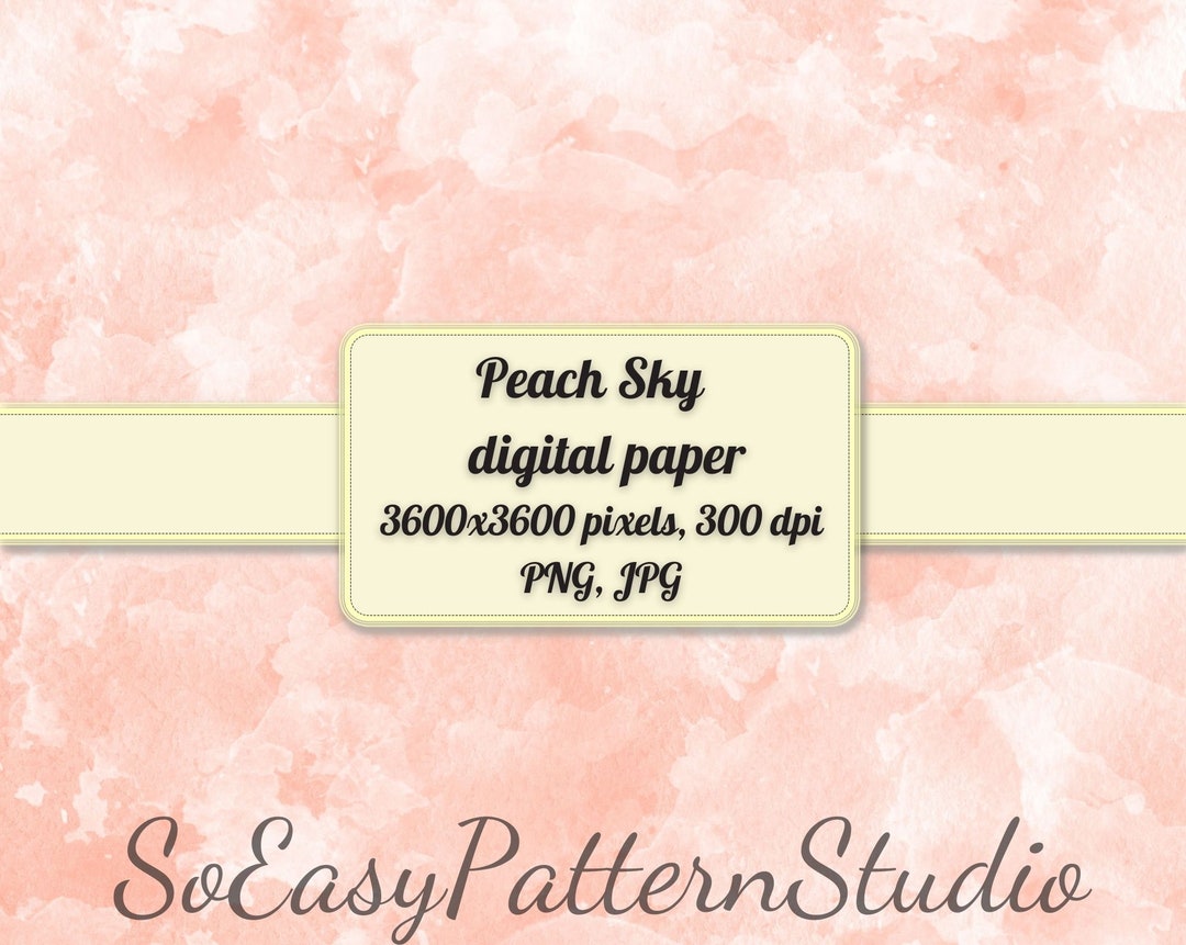 Peach Watercolor Digital Paper, Seamless Peach Watercolor Textures ...