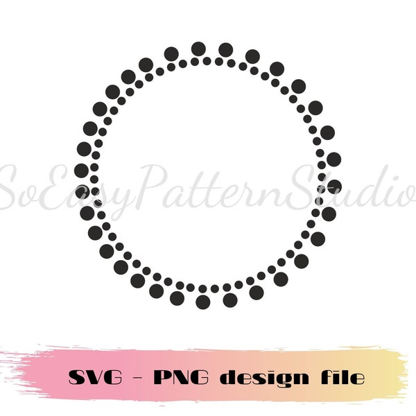 Round Frame Dots Png - Etsy