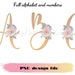 Floral Alphabet Clipart, Monogram Letters With Watercolor Flowers A-Z ...