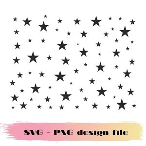Stars Background Svg, Star Svg Files for Cricut, Silhouette Cut Files ...