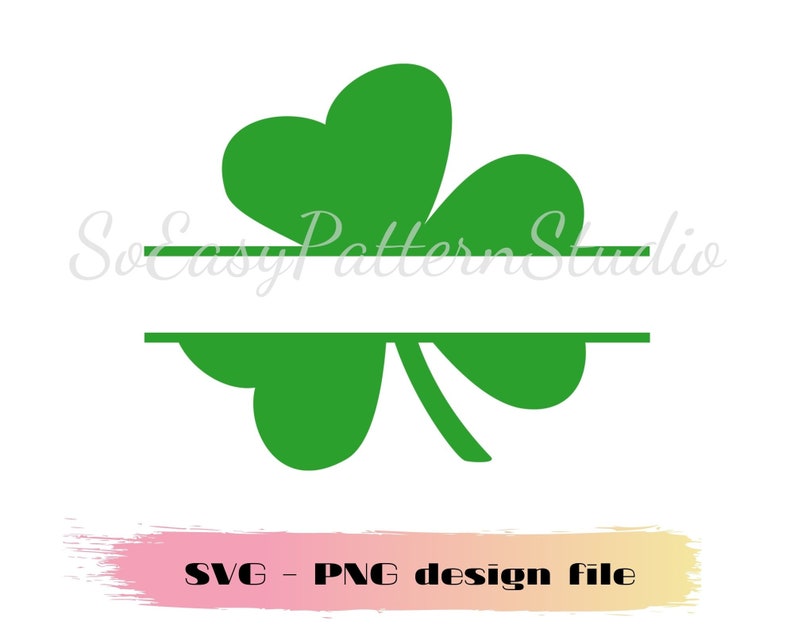 Shamrock SVG Split Clover Name Frame SVG St. Patrick's - Etsy