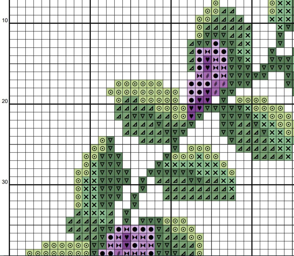 Flower Border Cross Stitch Pattern PDF Floral Wreath Modern | Etsy