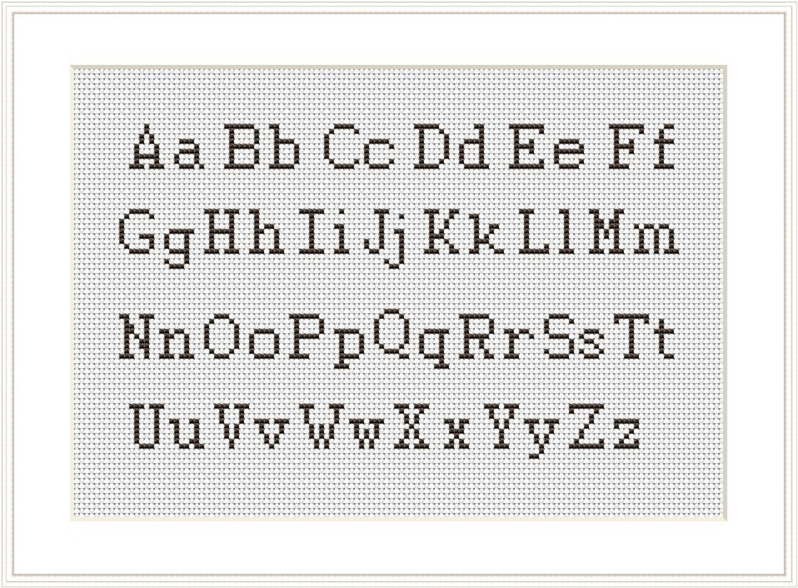 Alphabet Cross Stitch Pattern Easy Basic Alphabet Letters - Etsy