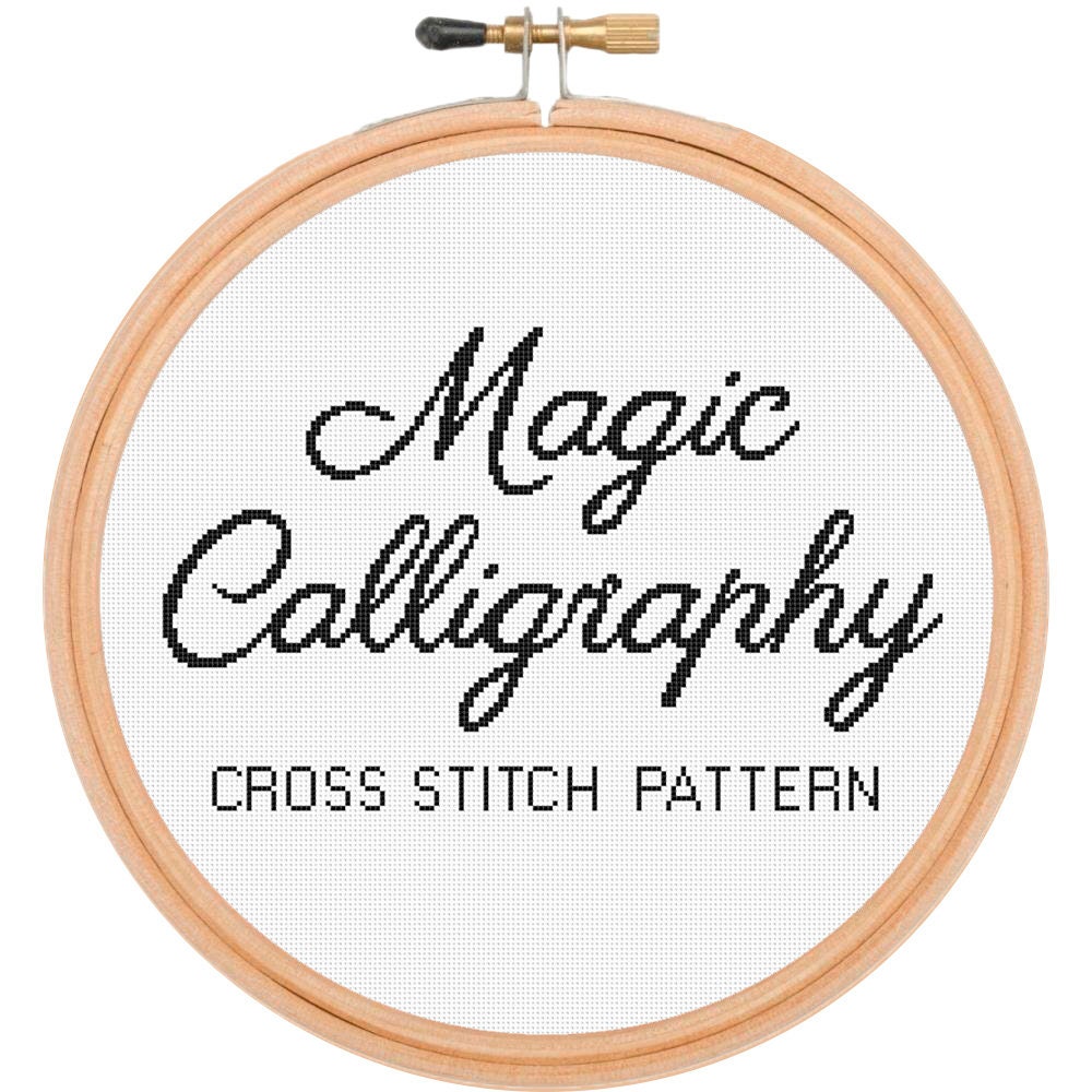 Alphabet Cross Stitch Pattern Calligraphy Font Letters Cross - Etsy