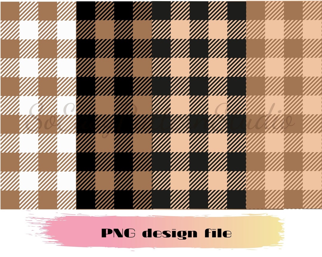 Fall Buffalo Plaid Bundle Png, Plaid Pattern Backgrounds Digital Paper ...