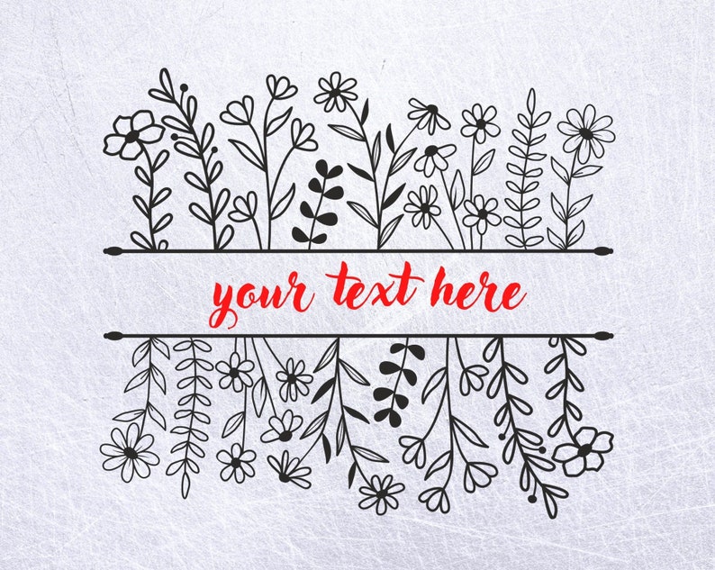 Flowers Border Svg Floral Frame Svg Silhouette Cricut Cut | Etsy