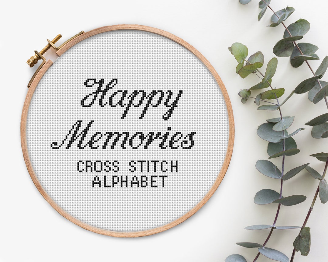 Alphabet Cross Stitch Pattern, Small Cross Stitch Font, Hand Drawn ...
