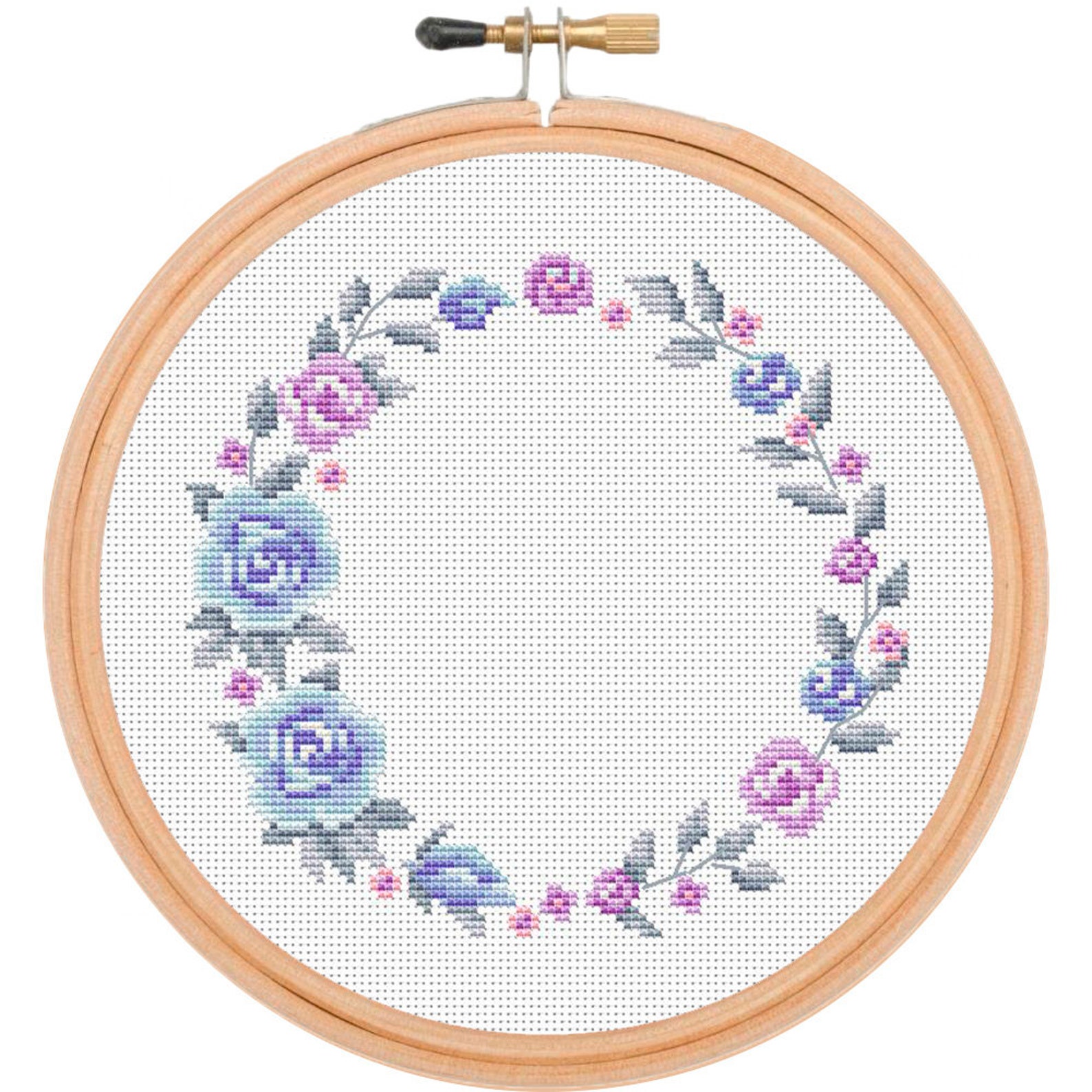 Cross Stitch Floral Border Pattern, Easy Cross Stitch Pattern Flower ...