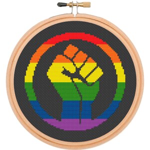 Cross Stitch Pattern Intersectional Flag Blm/lgbtq Cross Stitch Chart ...