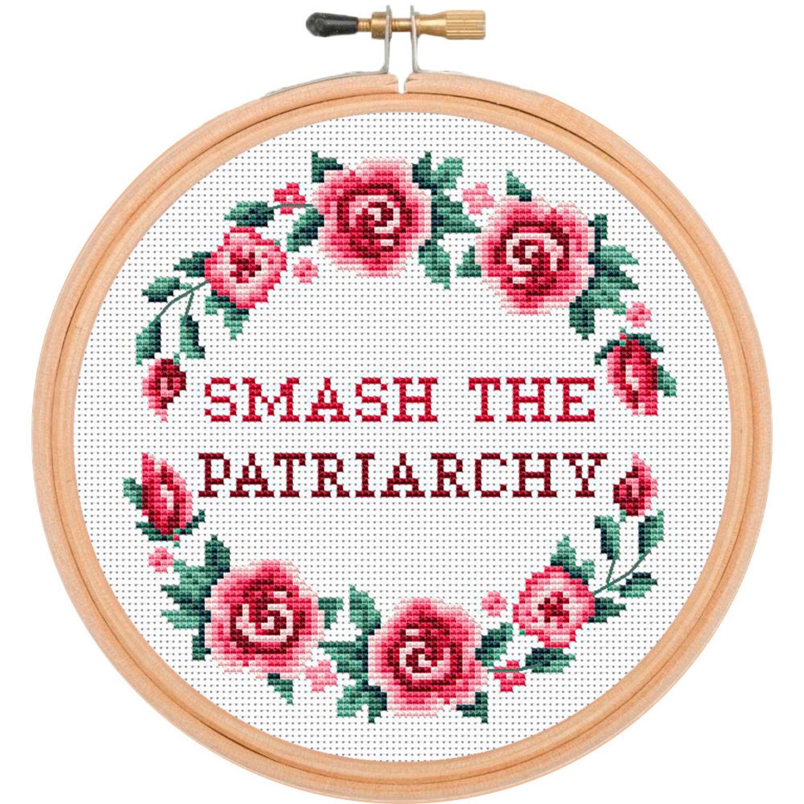 Smash the Patriarchy Cross Stitch Pattern Subversive Cross Stitch Chart ...
