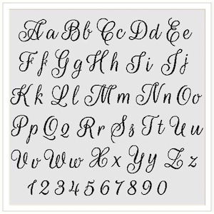 Alphabet Cross Stitch Pattern Calligraphy Font Text Cross Stitch Chart ...