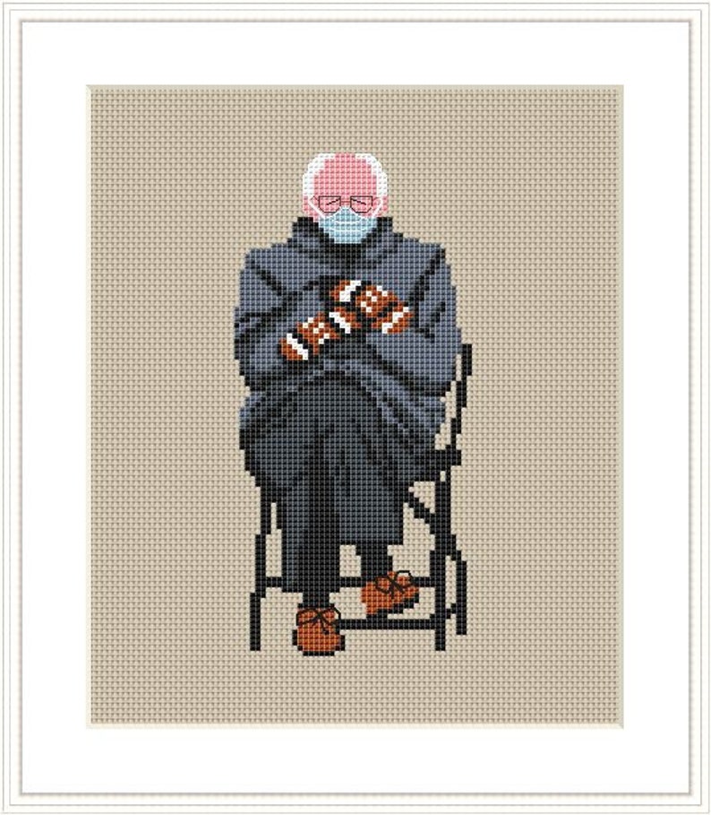 Bernie Sanders Cross Stitch Pattern Bernie Mittens - Etsy