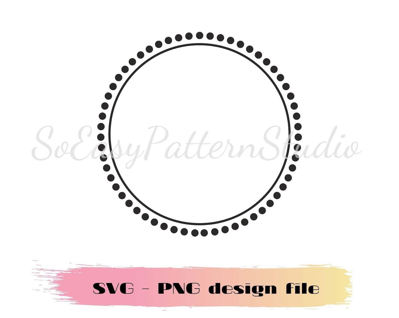 Dotted Frame Svg, Dots Circle Border Svg Cut Files for Cricut, Monogram ...