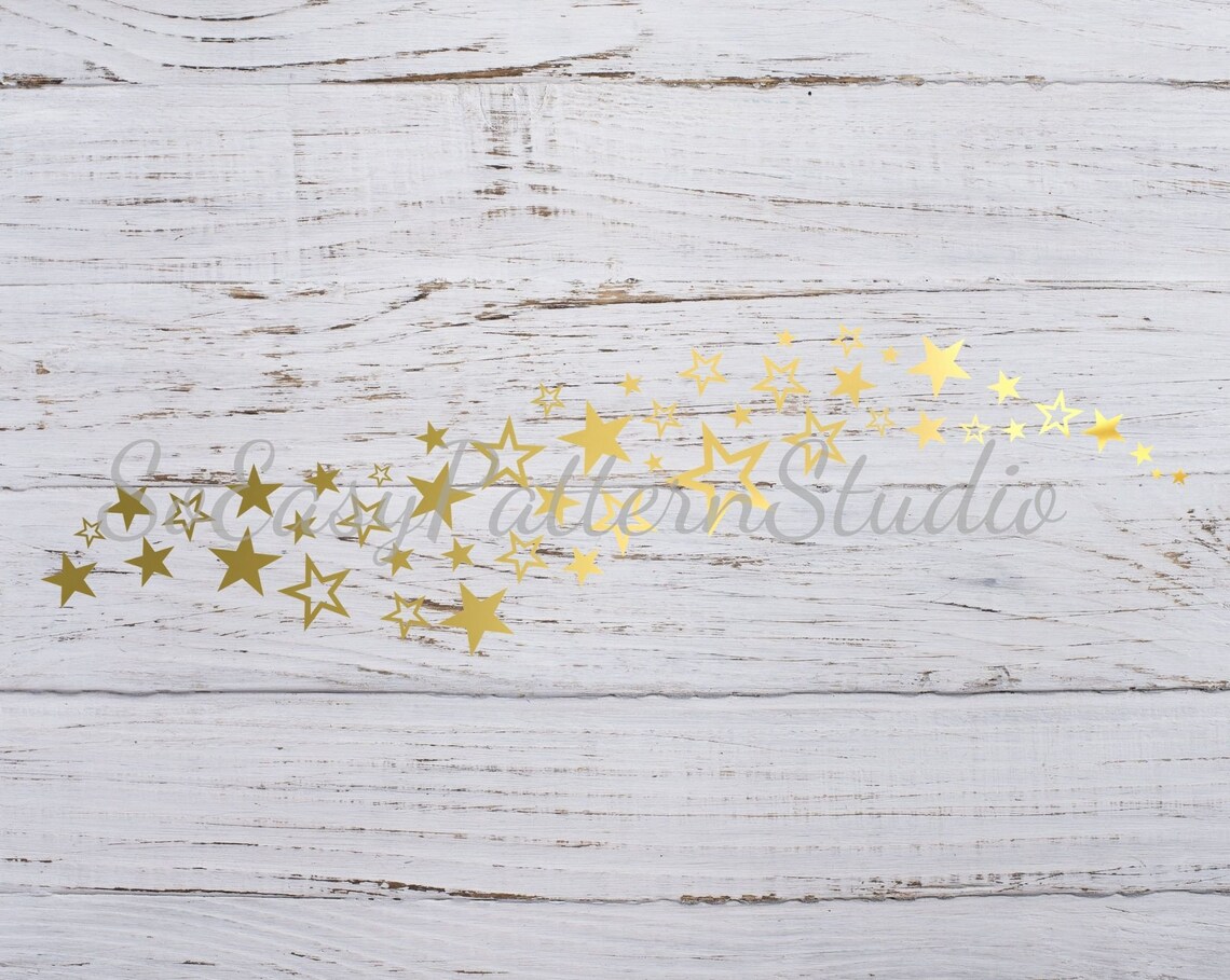 Star Svg Files for Cricut, A Wave of Stars Png, Gold Stars, Silhouette ...