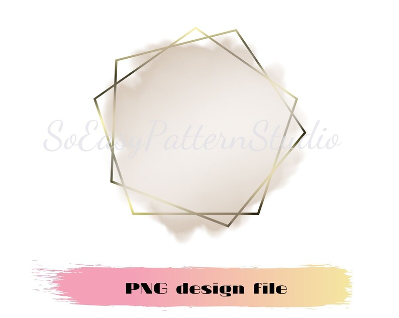 Png Sublimation Designs Frames Wedding Frame Gold Square - Etsy