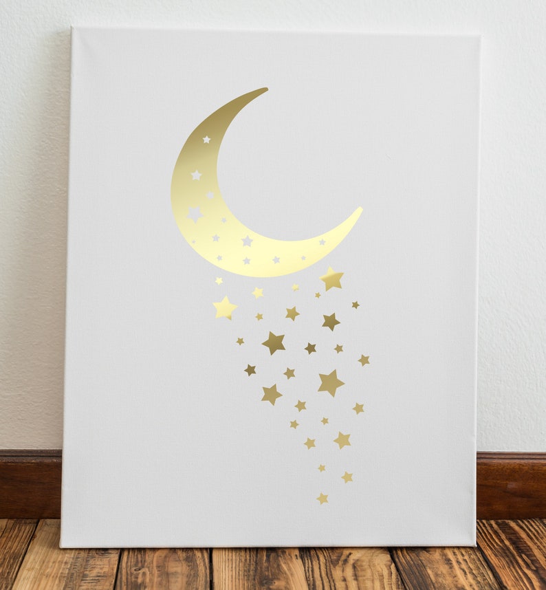 Stars and Moon Svg Files for Cricut A Wave of Stars Png - Etsy
