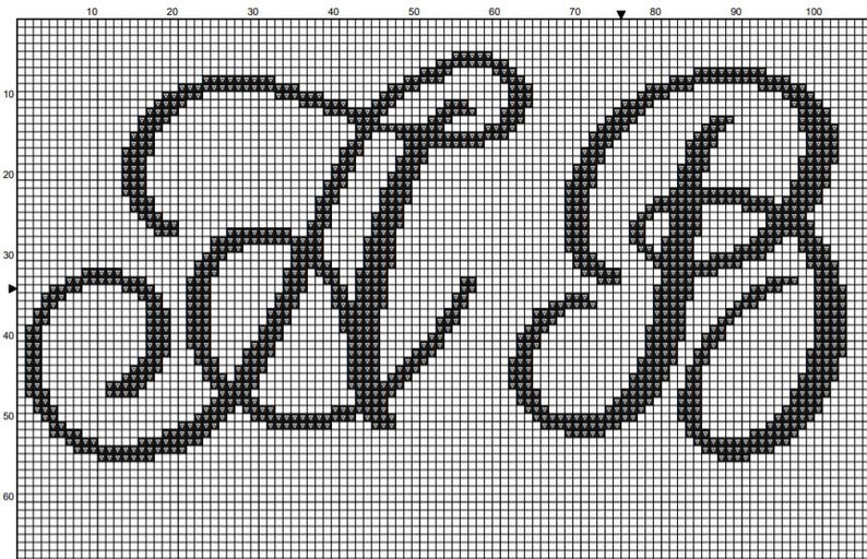 Alphabet Cross Stitch Pattern Calligraphy Font Text Cross - Etsy