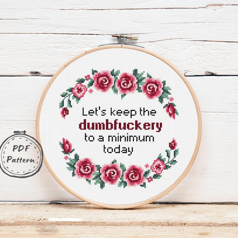 Rude Cross Stitch - Etsy