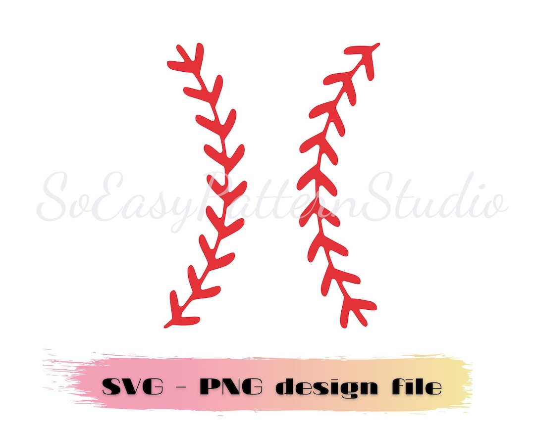 Baseball Stitches SVG, Baseball Threads Png, Softball Stitches, Digital ...