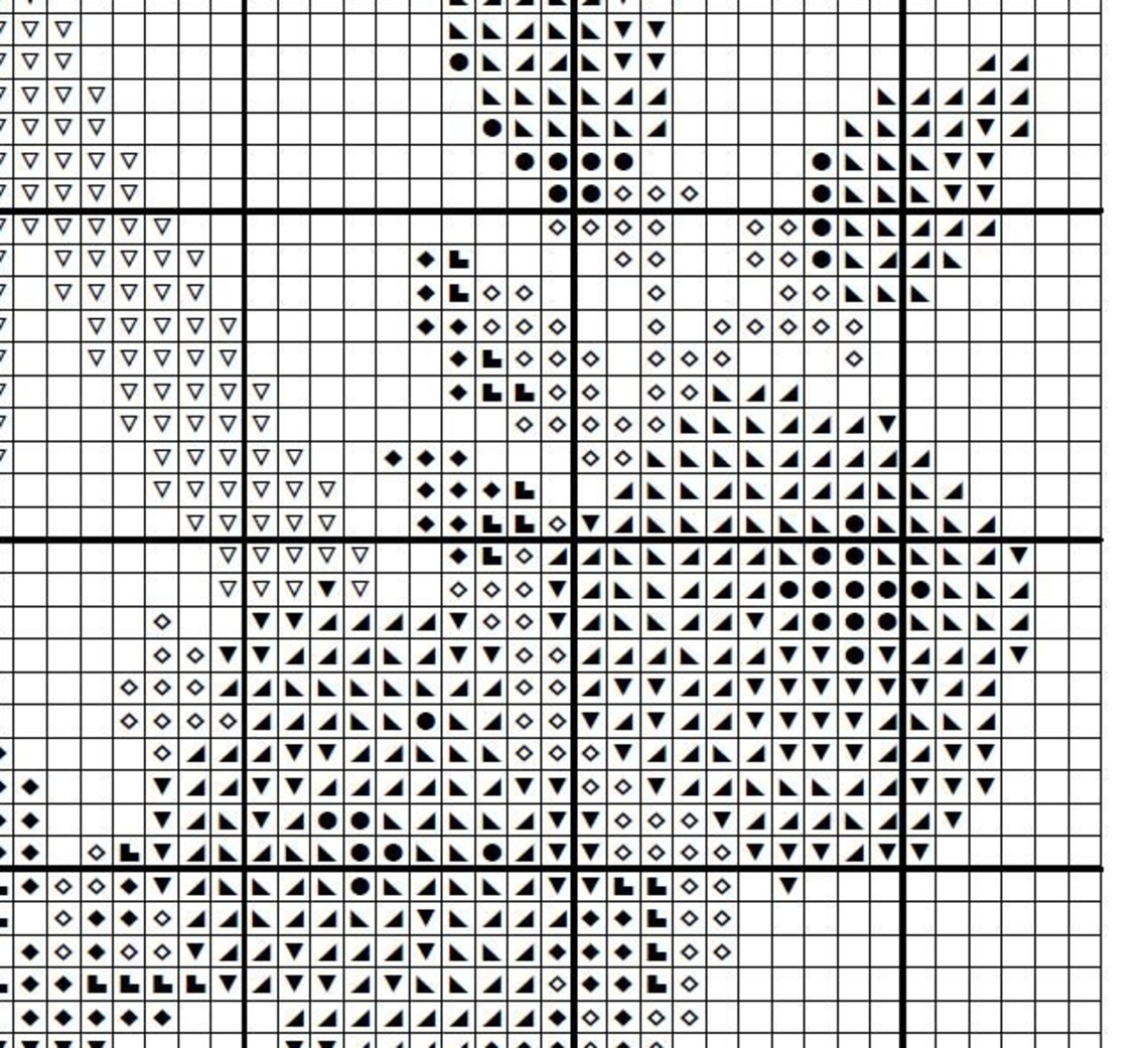 Magic Symbol Cross Stitch Pattern PDF Counted Cross Stitch Chart Easy ...