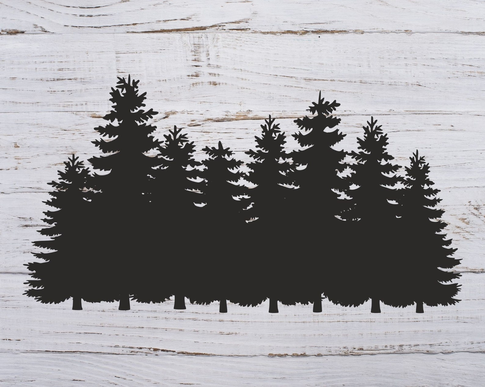 Forest Line Svg Cricut Cut Files Silhouette Forest Trees - Etsy