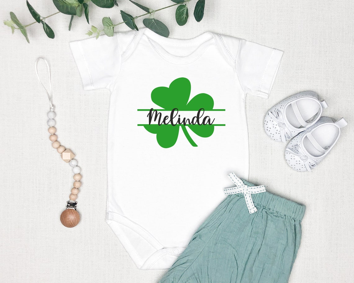 Shamrock SVG Split Clover Name Frame SVG St. Patrick's - Etsy