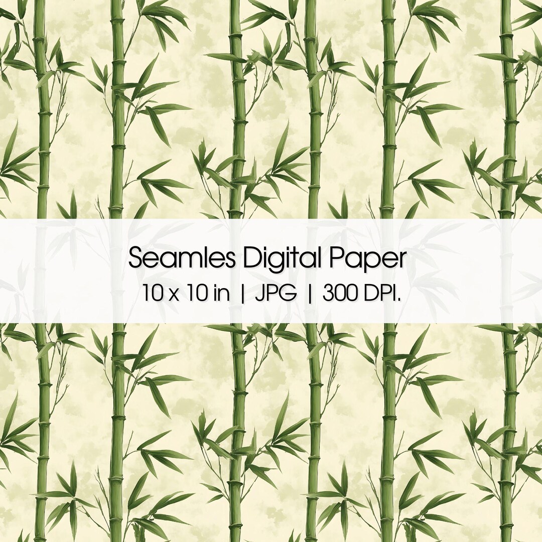 Bamboo Seamless Pattern, Bamboo Illustrations Pattern Digital Paper ...