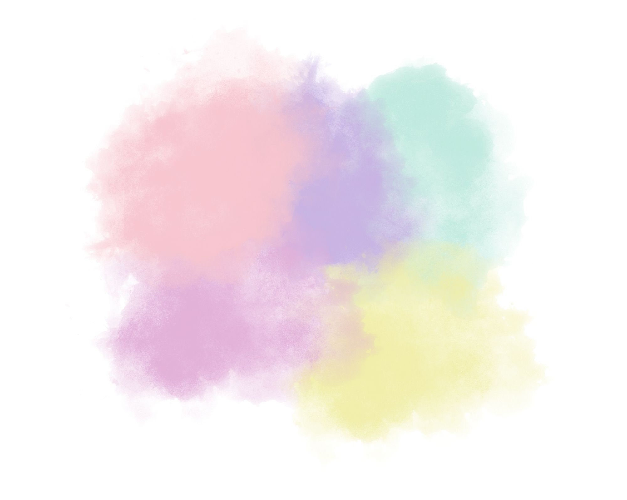 Watercolor Splashes Png Bundle, Brush Stroke Clipart, Pastel Brush ...