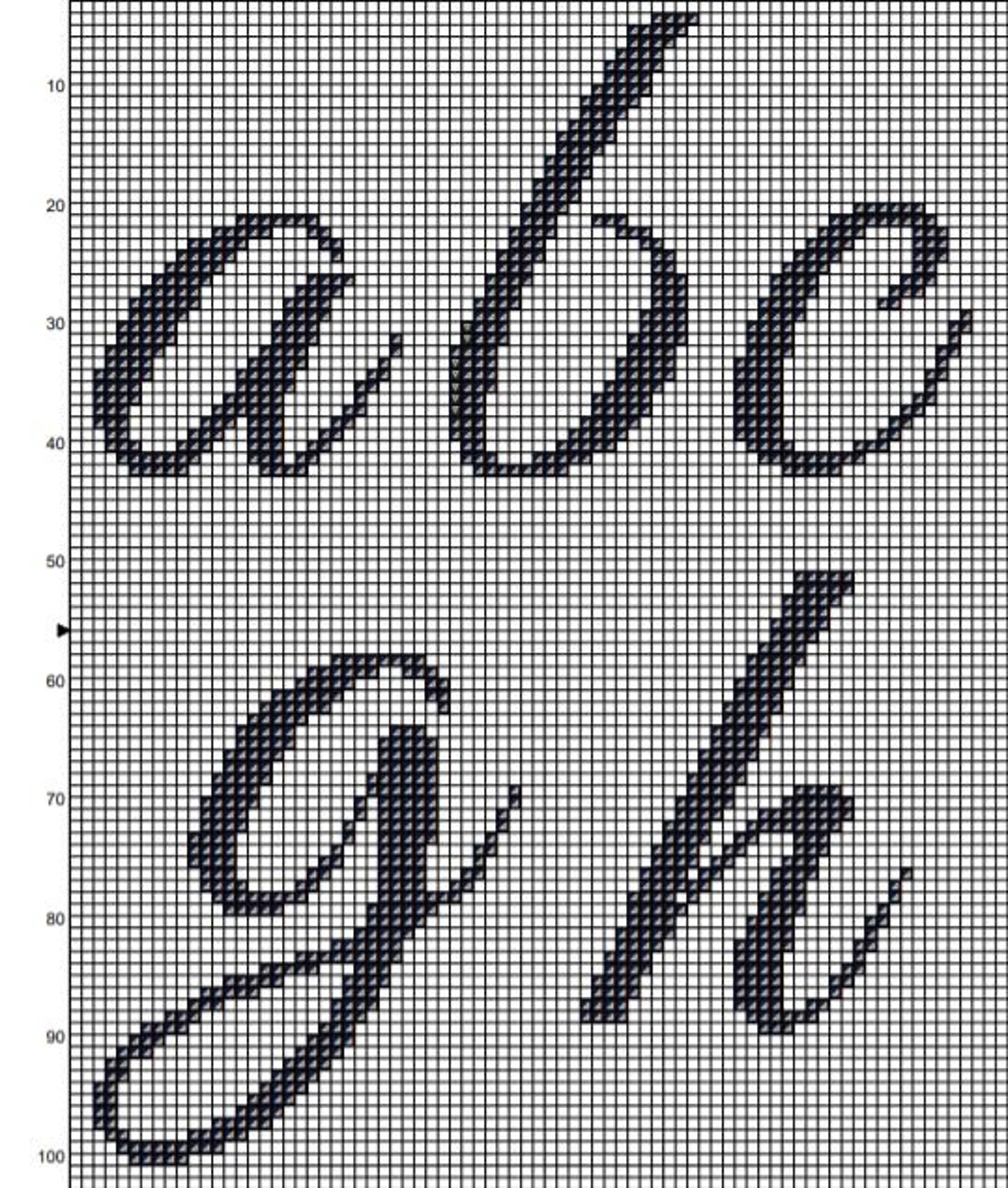 Alphabet Cross Stitch Pattern Calligraphy Font Letters Cross | Etsy
