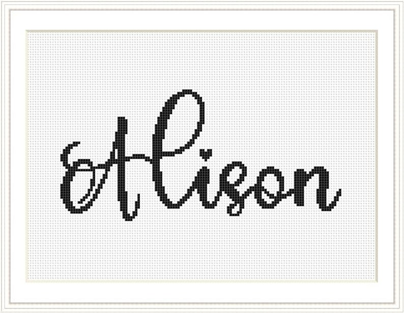 Alphabet Cross Stitch Pattern Calligraphy Font Letters Cross - Etsy