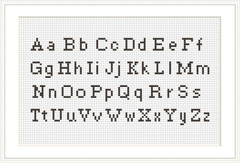 Alphabet Cross Stitch Pattern Easy Basic Alphabet Letters - Etsy