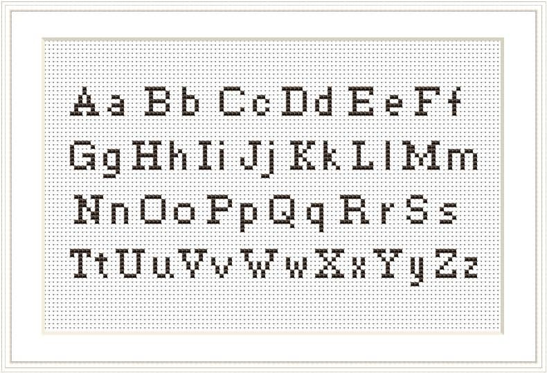 Alphabet Cross Stitch Pattern Easy Basic Alphabet Letters - Etsy