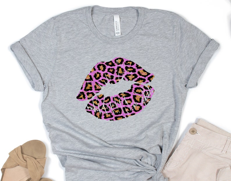 Leopard Lips Png Pink Lips Kiss Png Love Kiss Designs - Etsy