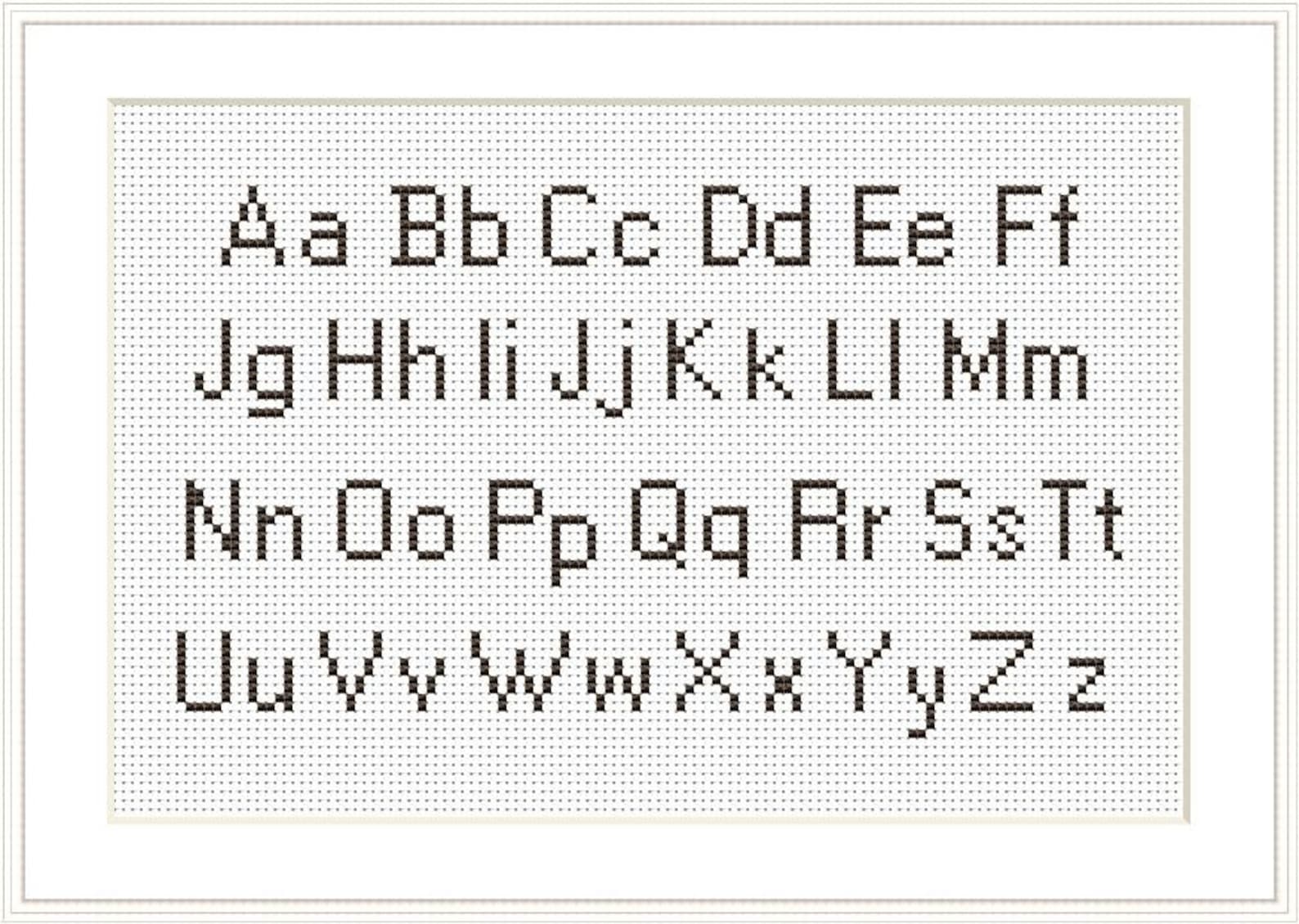 Alphabet Cross Stitch Pattern Easy Basic Alphabet Letters - Etsy