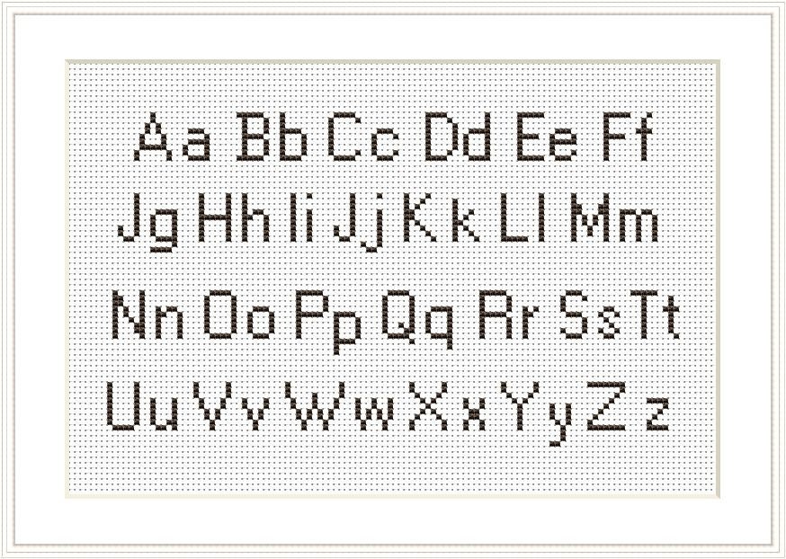 Alphabet Cross Stitch Pattern Easy Basic Alphabet Letters - Etsy