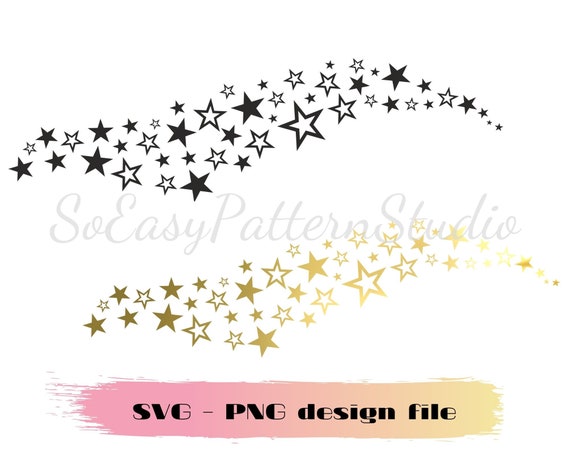 Star Svg Files for Cricut A Wave of Stars Png Gold Stars - Etsy
