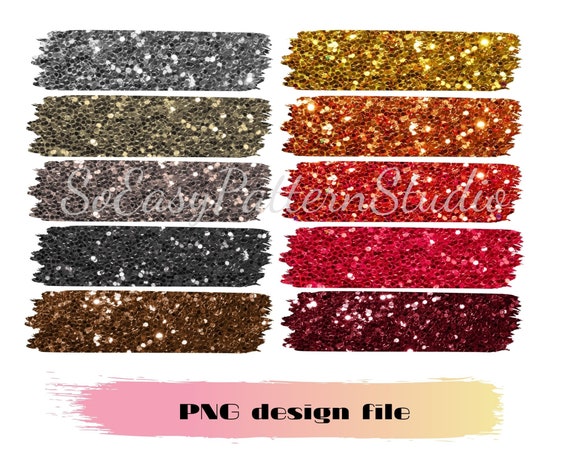 Glitter Brush Stroke Bundle Png Files for Sublimation Fall | Etsy