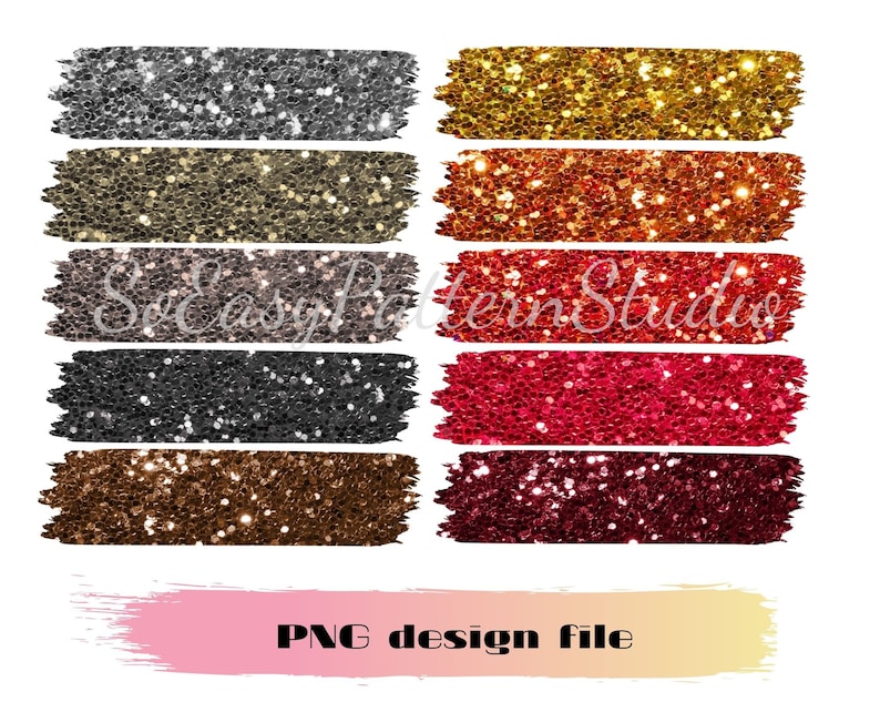Glitter Brush Stroke Bundle Png Files for Sublimation, Fall, Autumn ...