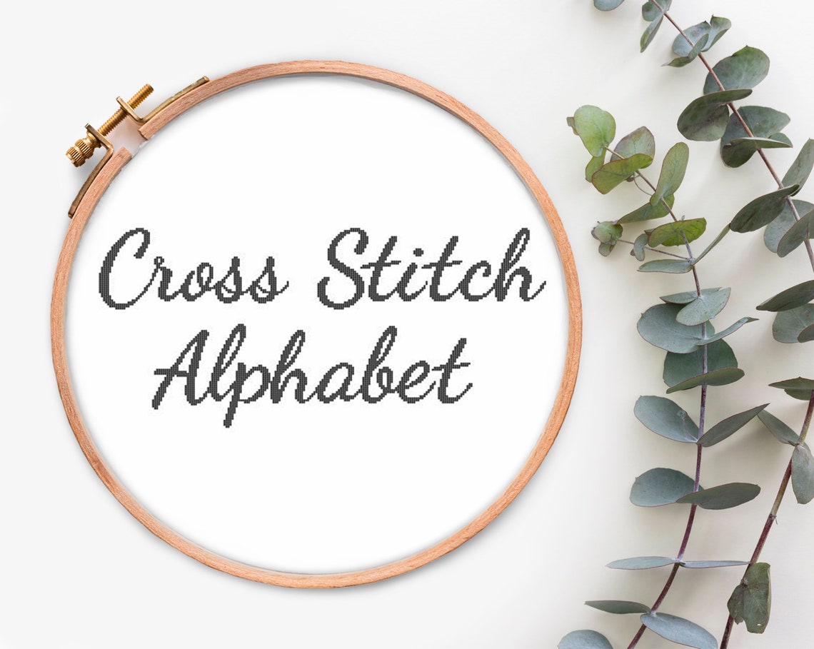 Alphabet Cross Stitch Pattern Calligraphy Font Letters Cross Stitch Pdf ...