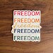 Freedom Sticker | Conservative Stickers | Republican GOP Die-cut ...