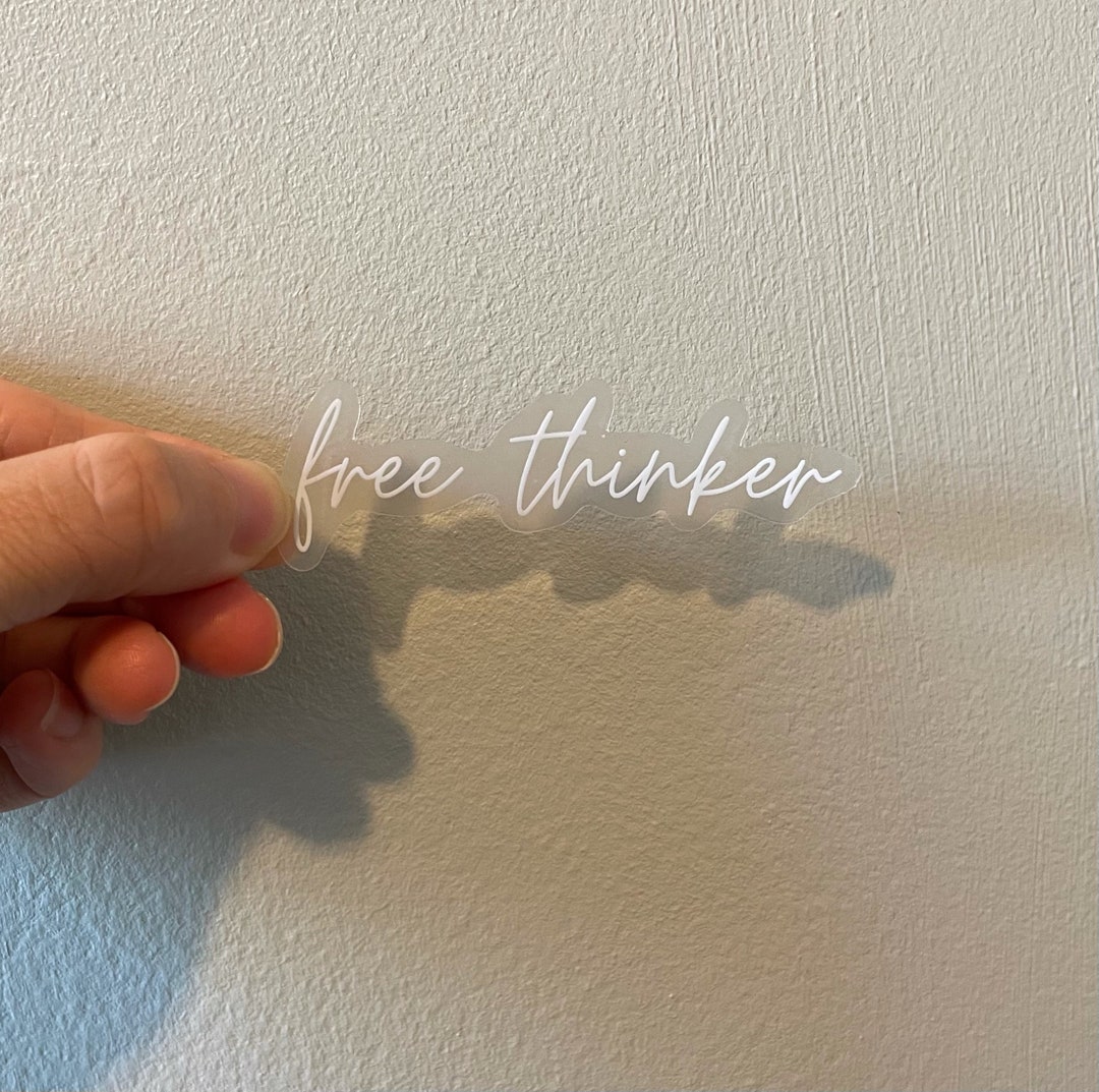 Free Thinker White Sticker | Conservative Stickers | Republican GOP Die ...