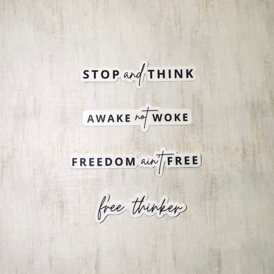 Free Thinker Sticker Set (pack of 4) | Conservative Laptop Stickers ...