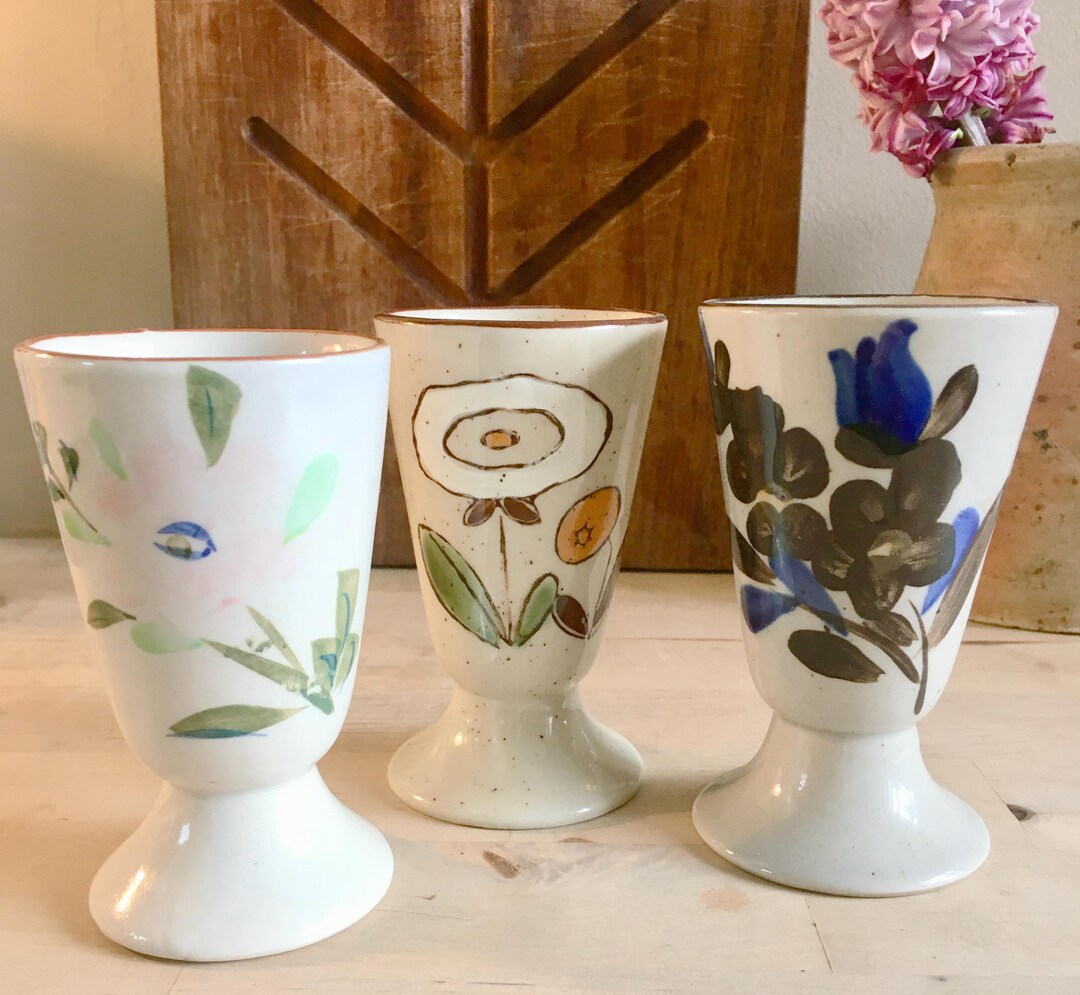 Vintage French Lot of 3 Mazagran Cups Mugs Mis-matched Patterns Coffee ...