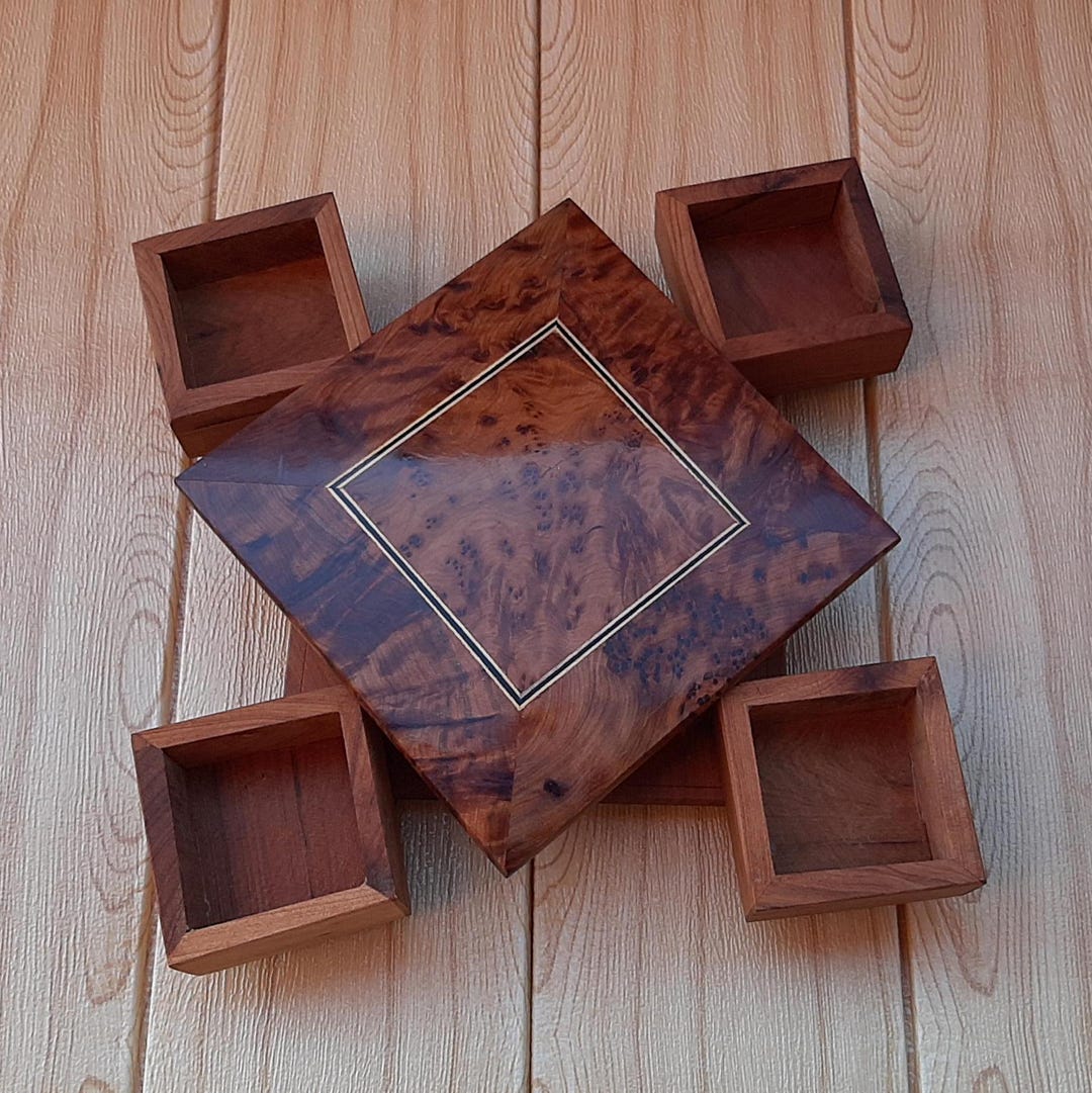 Magic Box, Magic Wooden Box, Wooden Gift Box, Wooden Puzzle Box, Secret ...