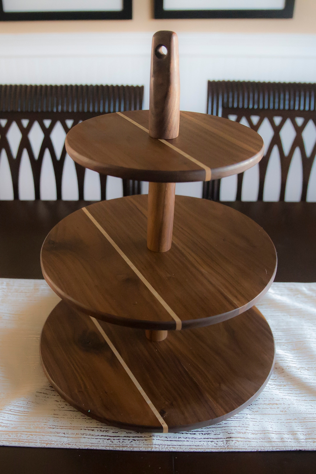 Premium Wood, Three Tiered Tray, Tiered Tray, Wood Tiered Tray, Home ...