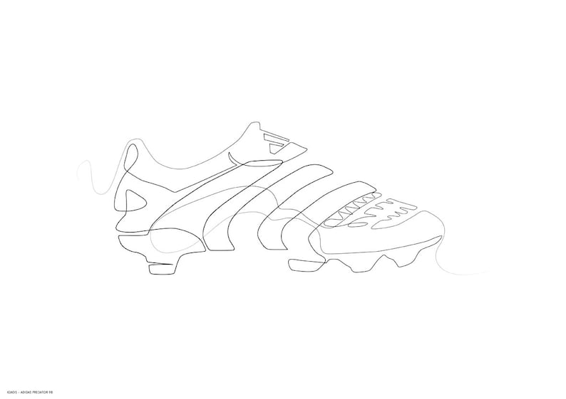 Adidas Predator 98 Boot Line Drawing Print - Etsy