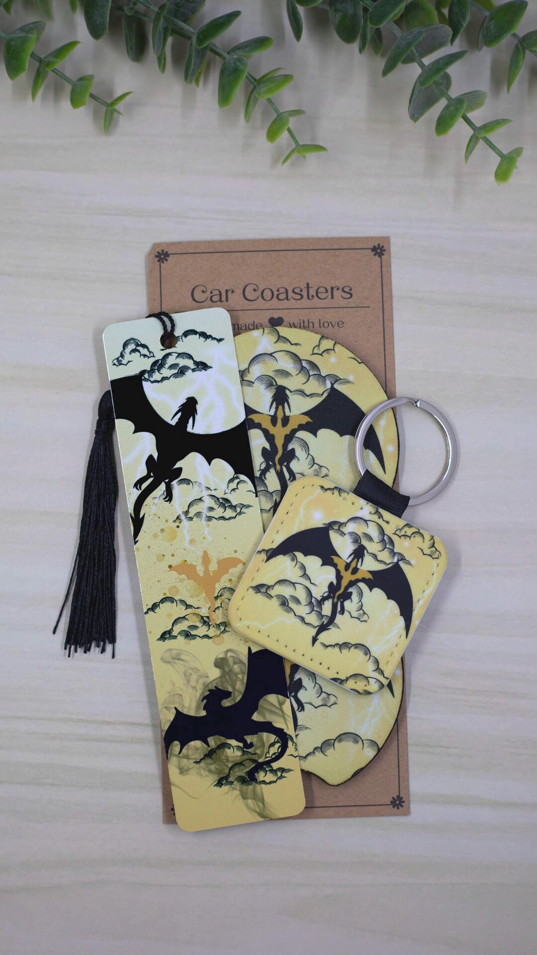 Fourth Wing Inspired Gift Bundle, Bookmark, Car Coasters, Gifts ...