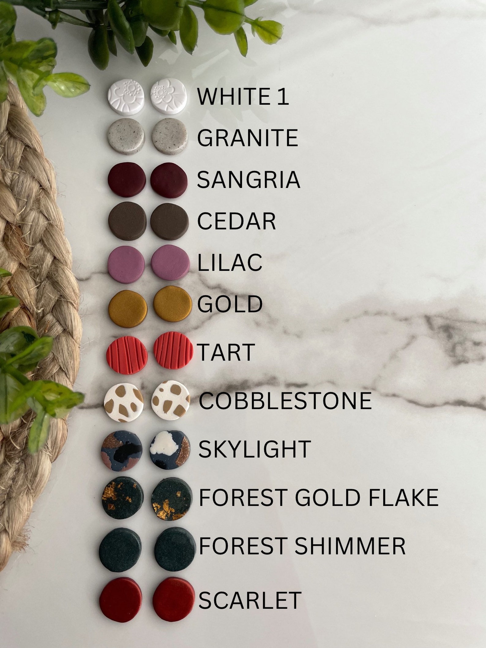 Choose Your Own Stud Pack 1.5CM PATTERNS Polymer Clay - Etsy