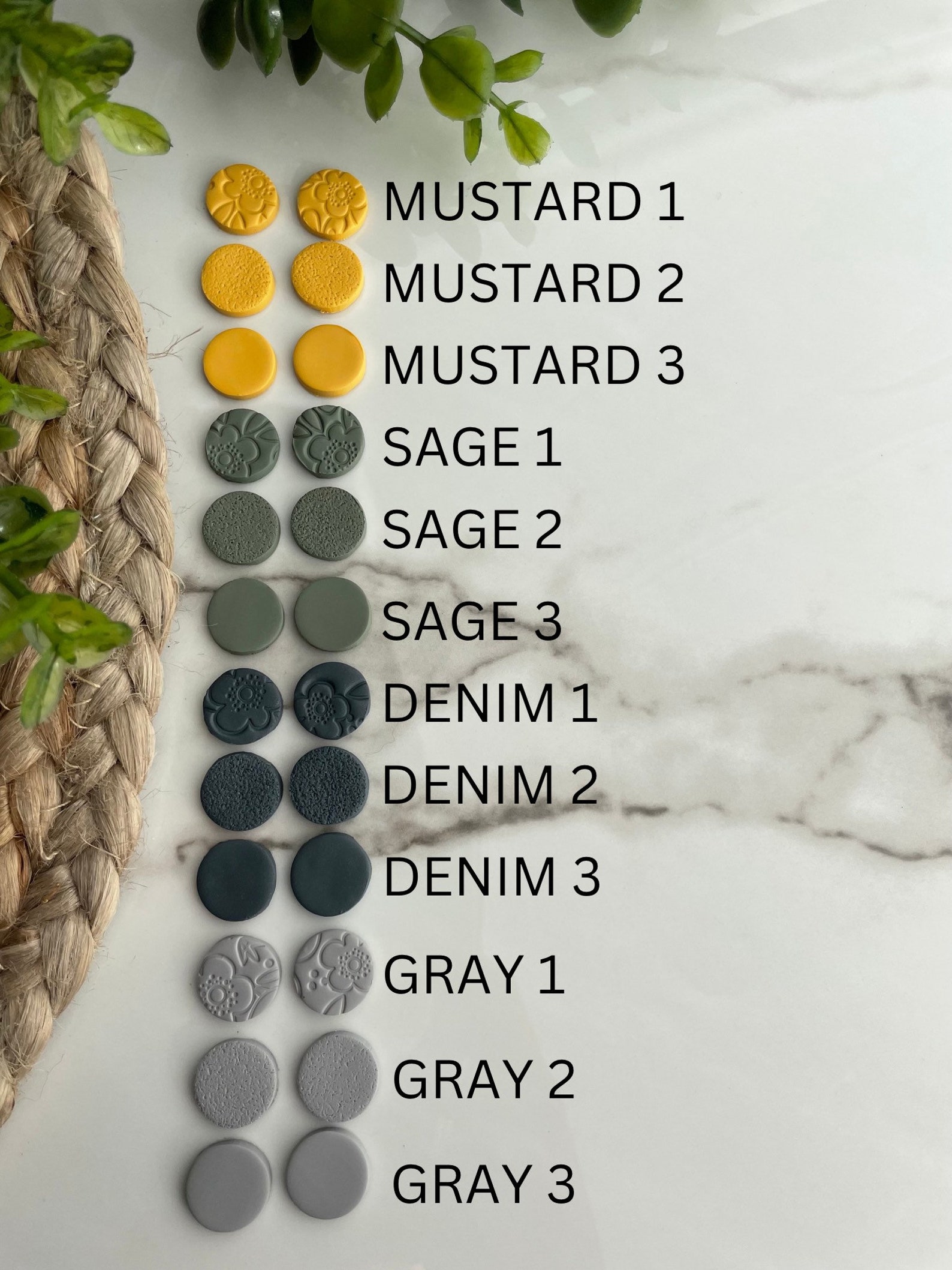 Choose Your Own Stud Pack 1.5CM PATTERNS Polymer Clay - Etsy