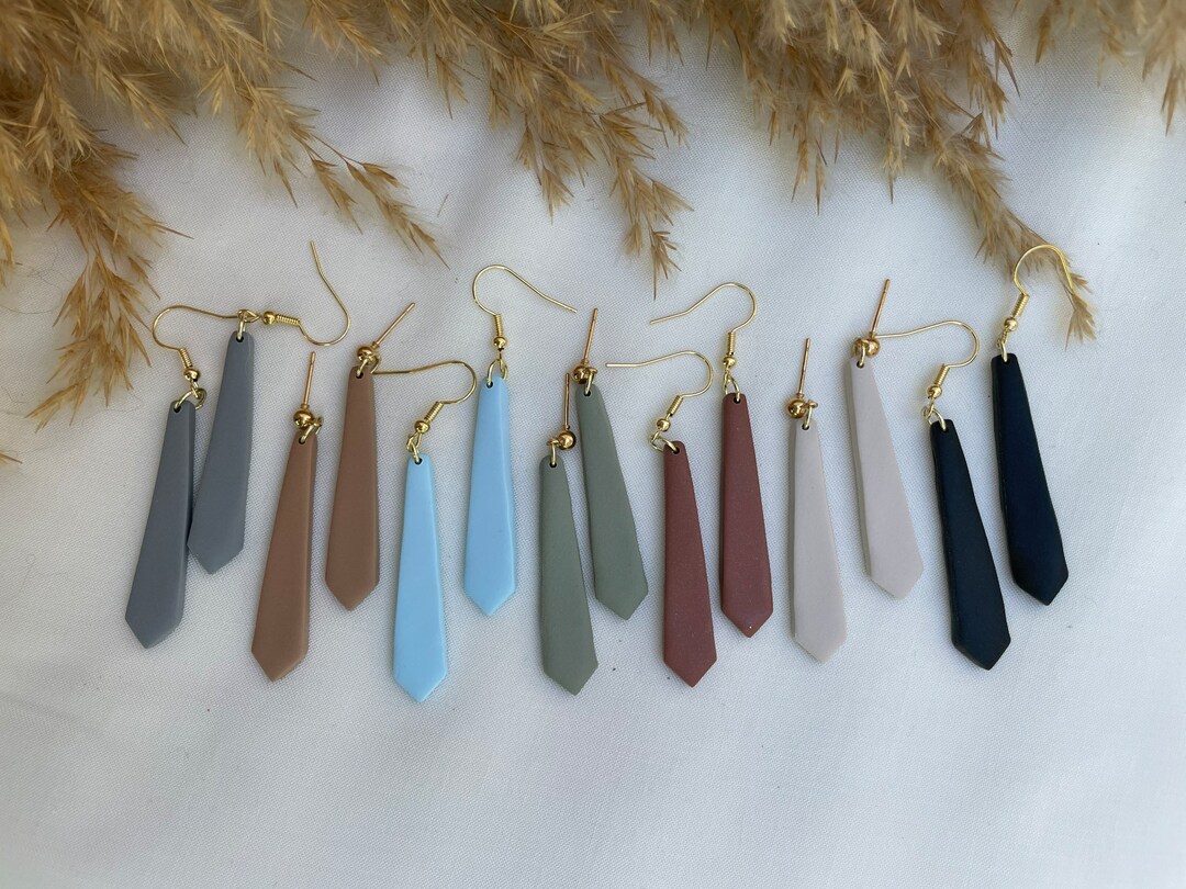 Basic Pillar Clay Dangle | Polymer Clay | Clay Earring | Lightweight ...